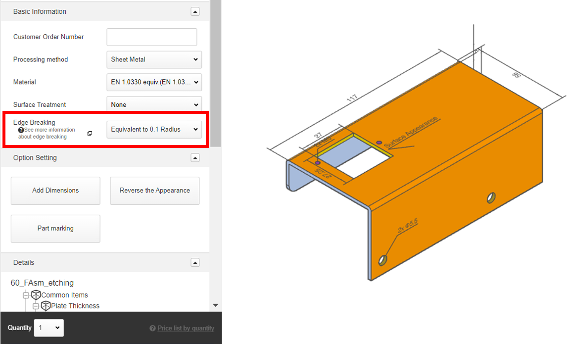 New at meviy: Additional Edge Breaking Service Available for Sheet Metals